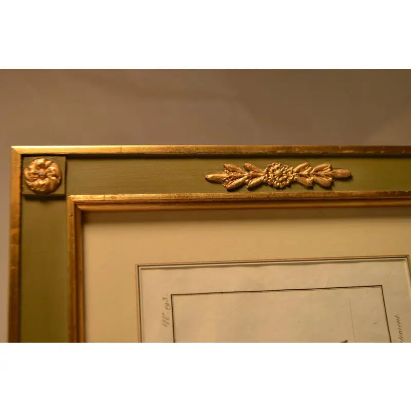 19th Century Framed Handcolored Engraving of Furnishings – Cal-a-Vie ...